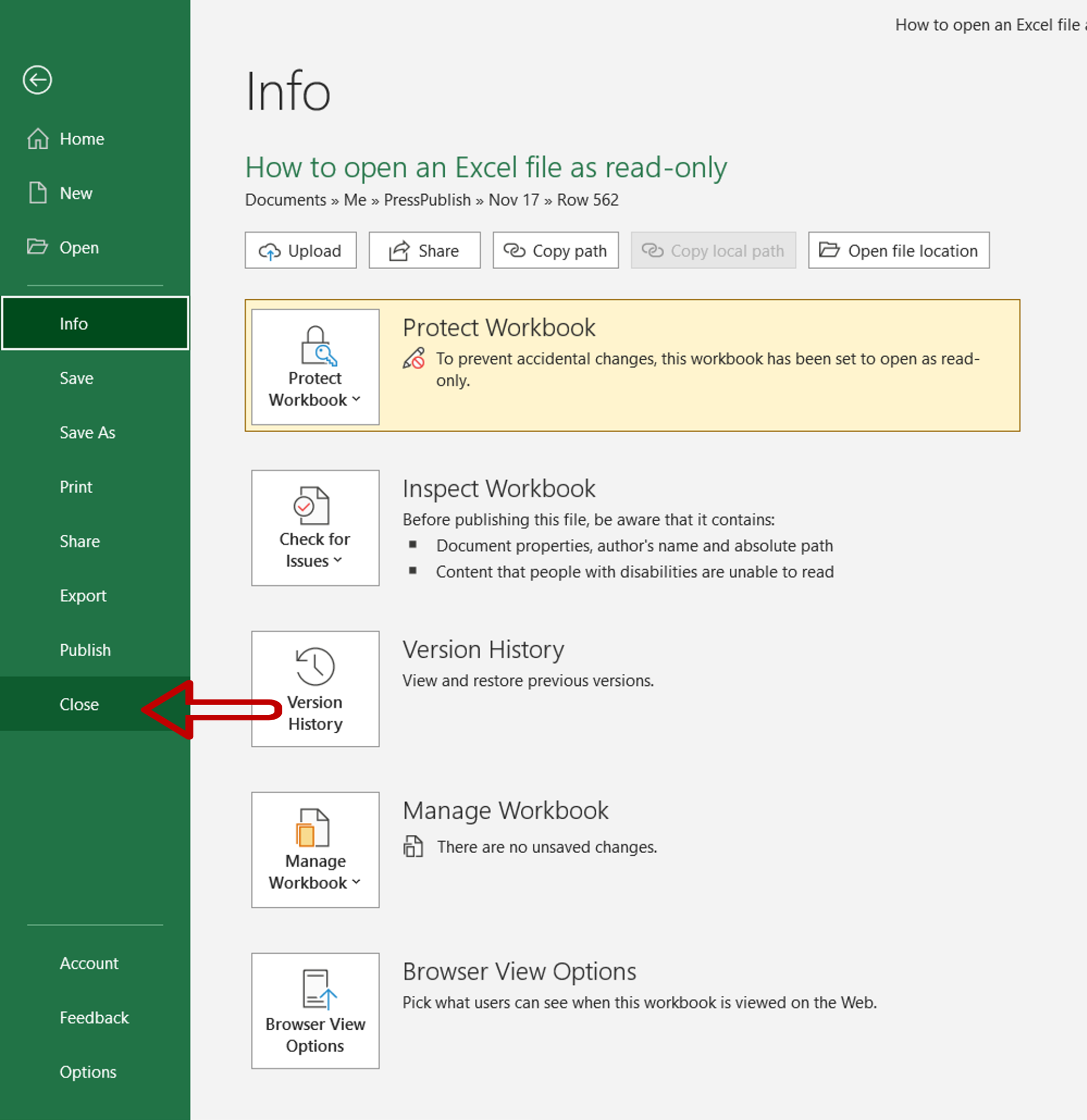 How To Open An Excel File As Read-only | SpreadCheaters