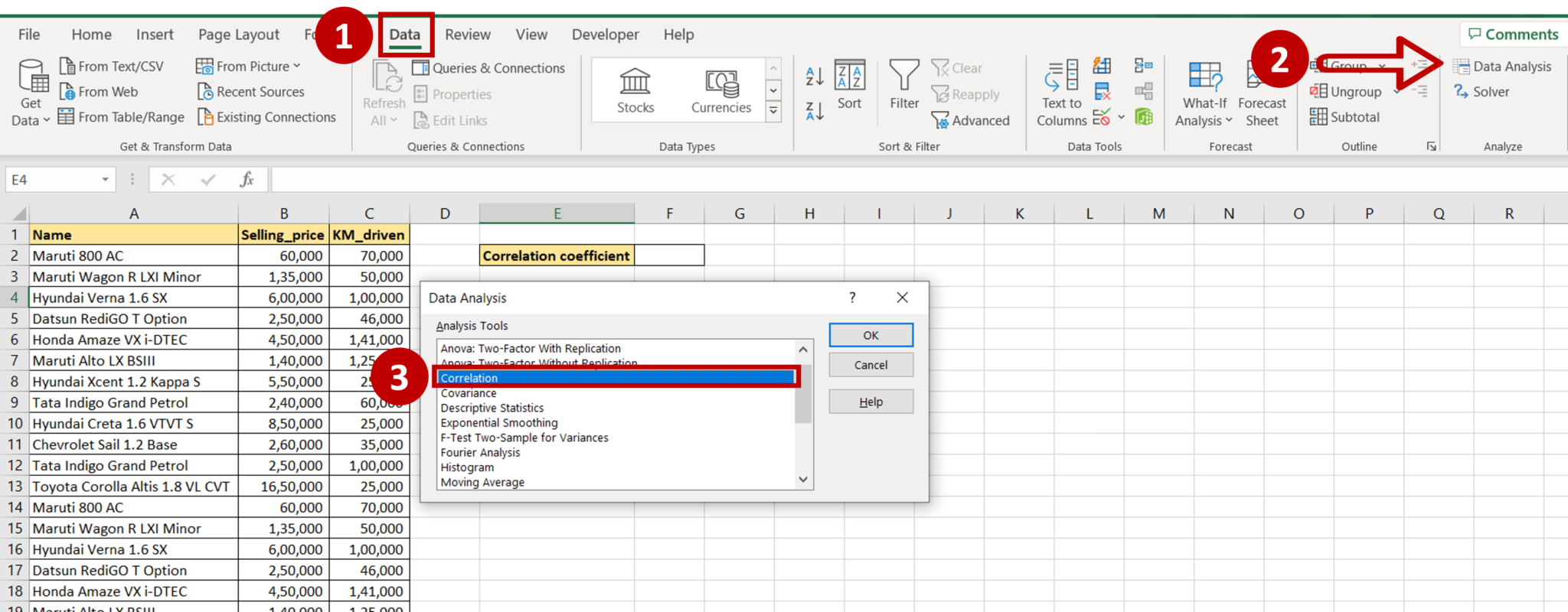 How To Calculate The Correlation Coefficient In Excel | SpreadCheaters