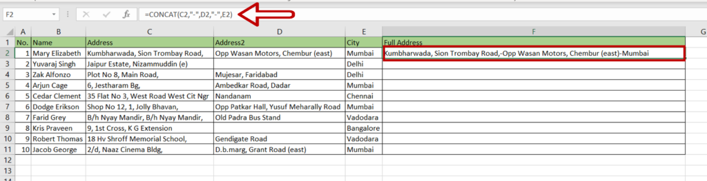 How To Combine 3 Columns In Excel | SpreadCheaters