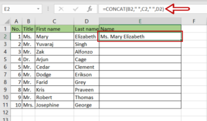 How To Concatenate In Excel With Space | SpreadCheaters