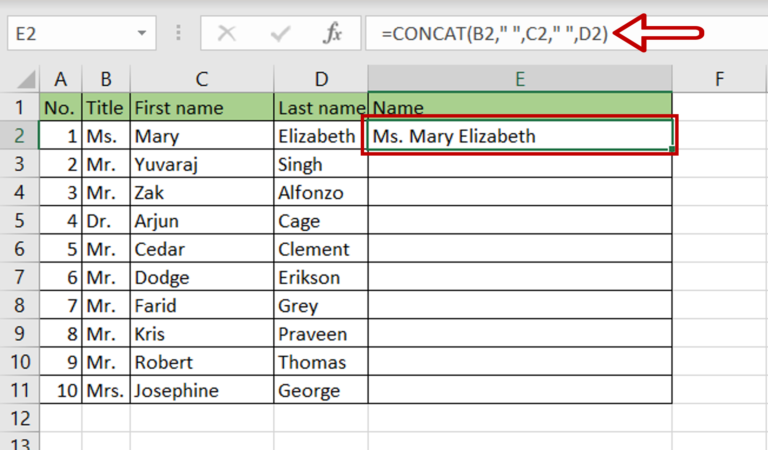 How To Concatenate In Excel With Space | SpreadCheaters