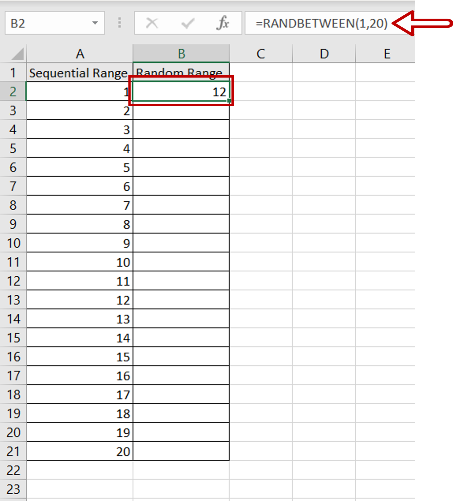 How To Create A Range Of Numbers In Excel | SpreadCheaters