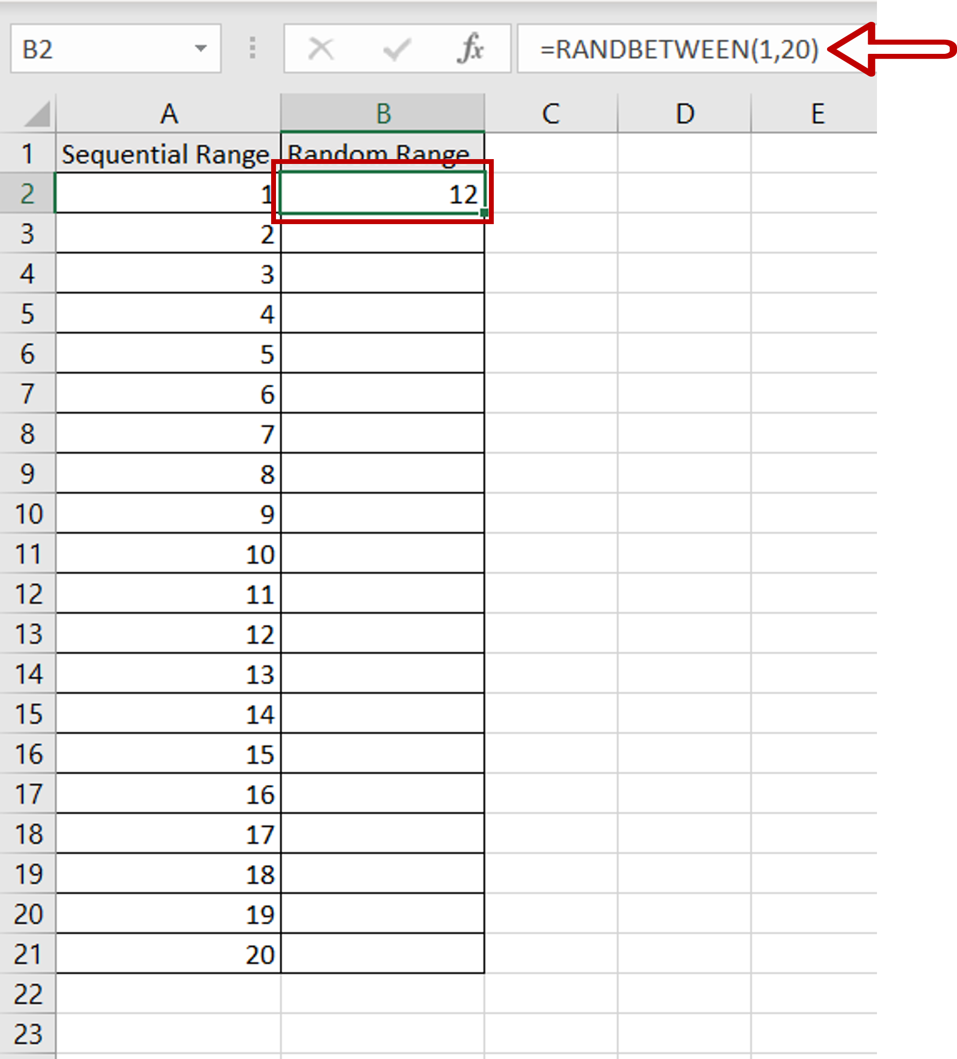 How To Create A Range Of Numbers In Excel | SpreadCheaters