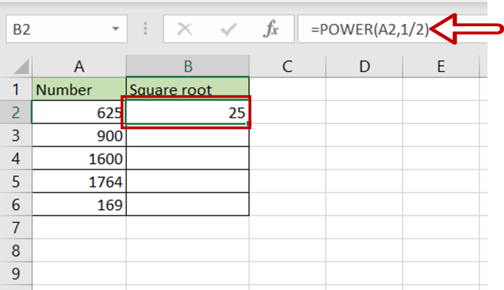 How To Find Square Root In Excel | SpreadCheaters