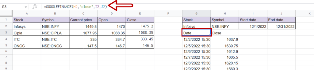 How To Get Stock Prices In Google Sheets | SpreadCheaters