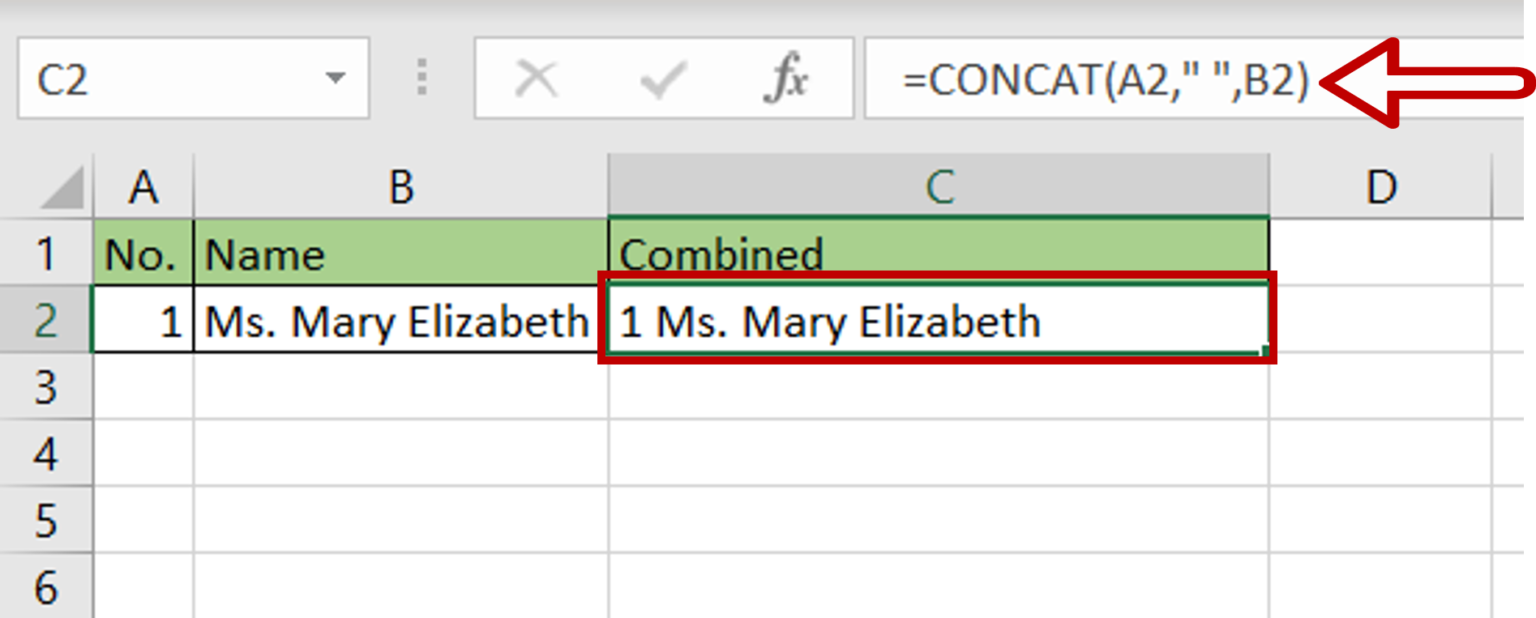 How To Merge Data In Two Cells In Excel | Spreadcheaters