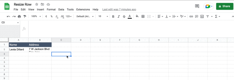 How To Change Row Height In Google Sheets | SpreadCheaters