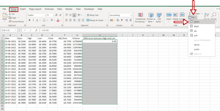 How To Fill Down In Excel | SpreadCheaters