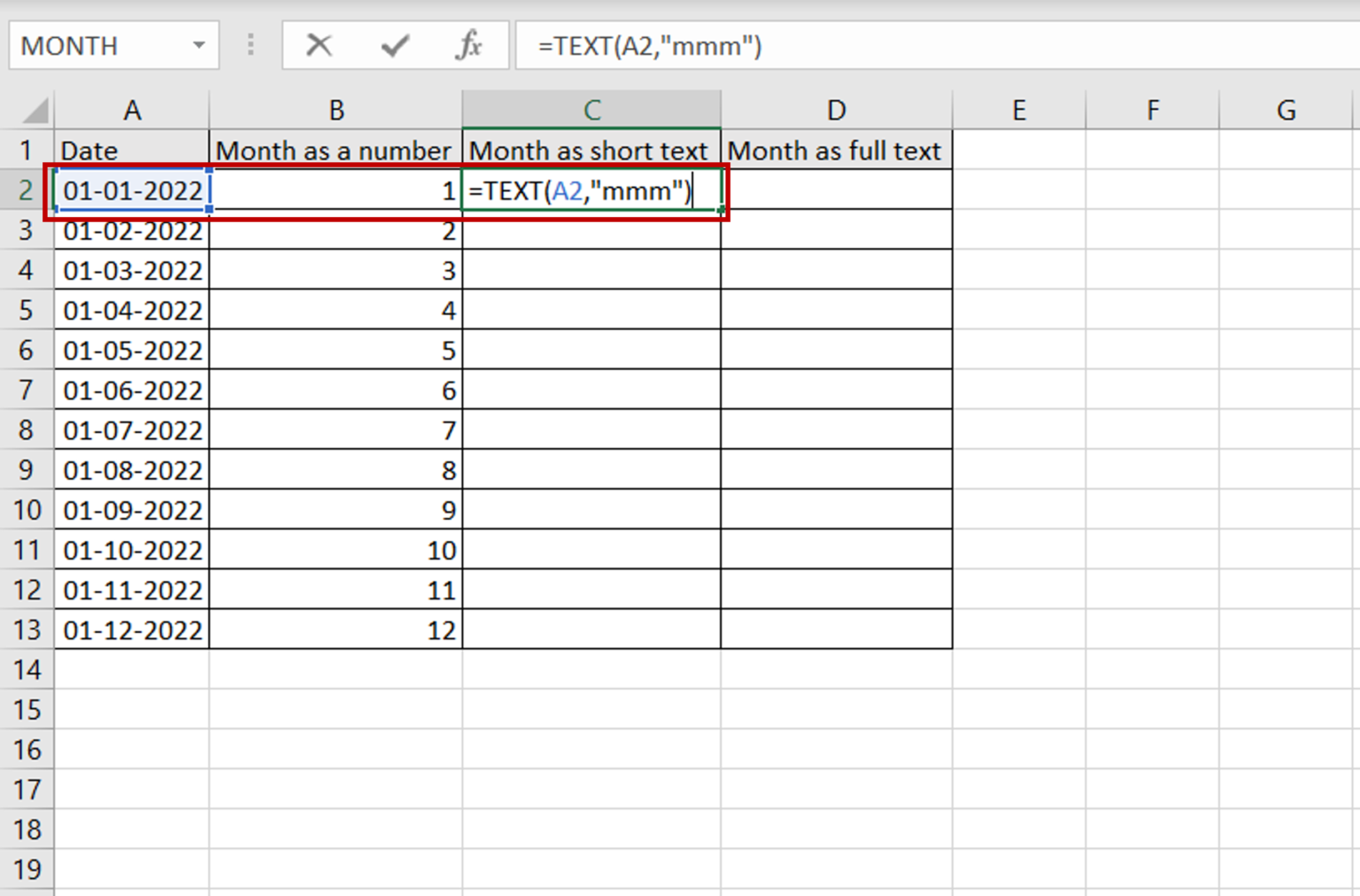 How To Pull The Month From Date In Excel SpreadCheaters How To Pull The Month From Date In Excel SpreadCheaters