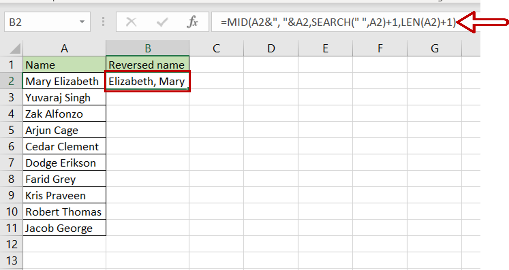 How To Switch Last Name And First Name In Excel Spreadcheaters