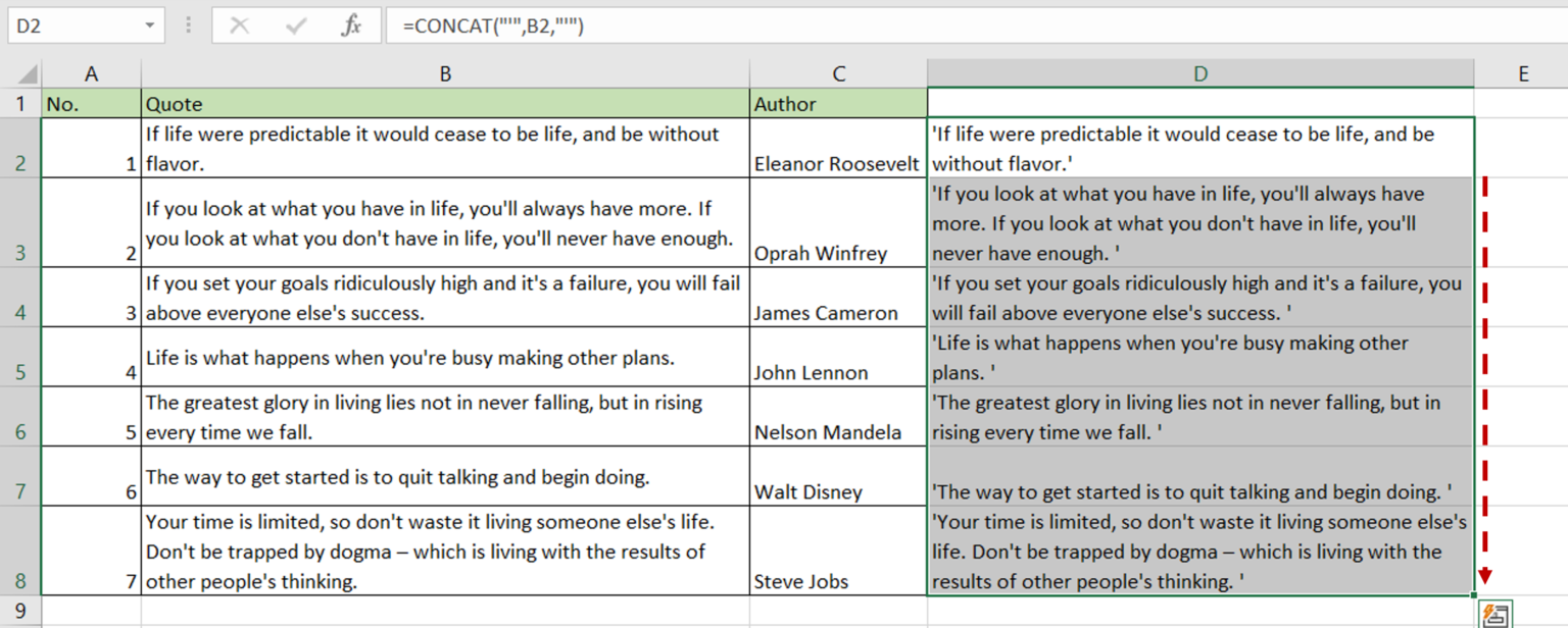 How To Add Single Quotes In Excel | SpreadCheaters