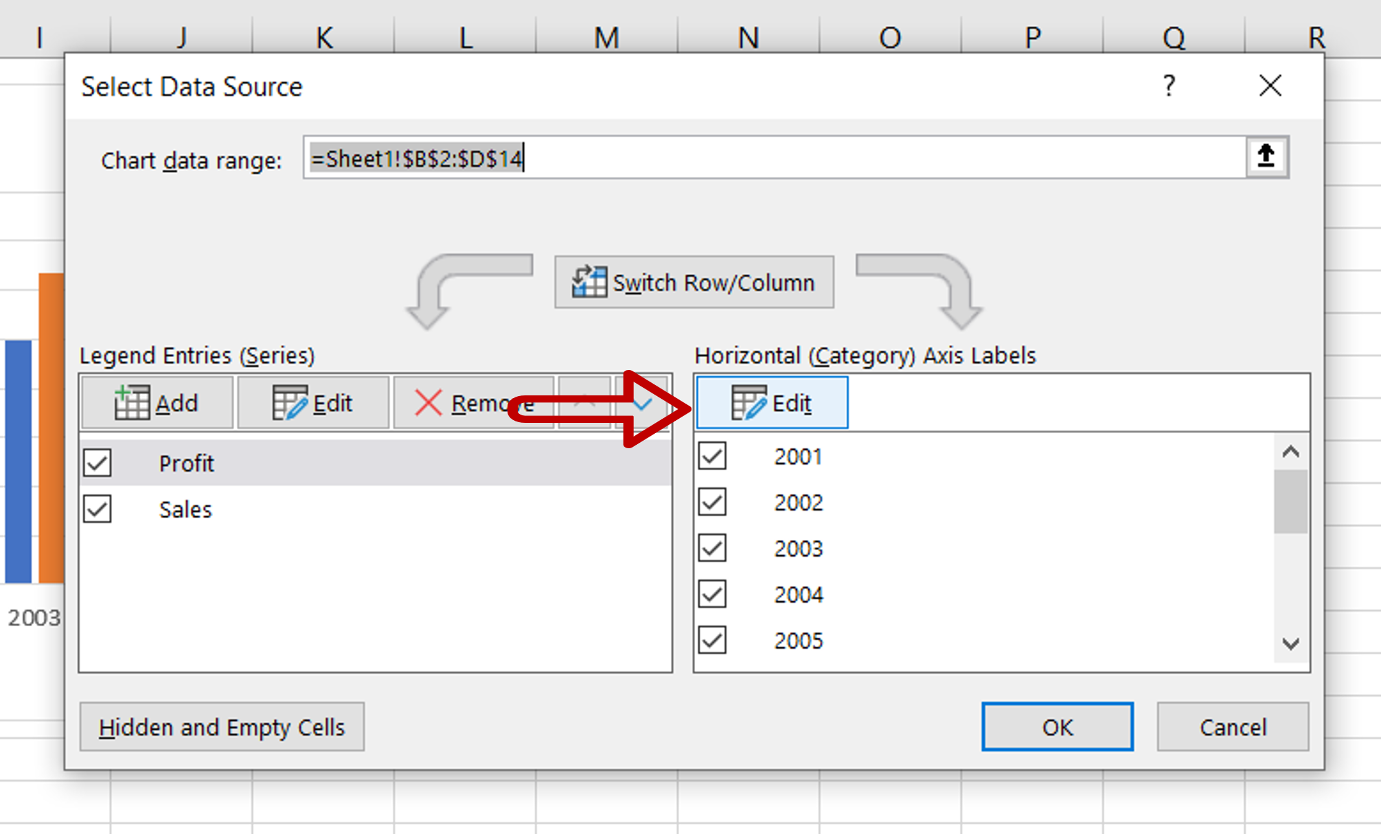 How To Change The Numbers On The X-axis In Excel | SpreadCheaters
