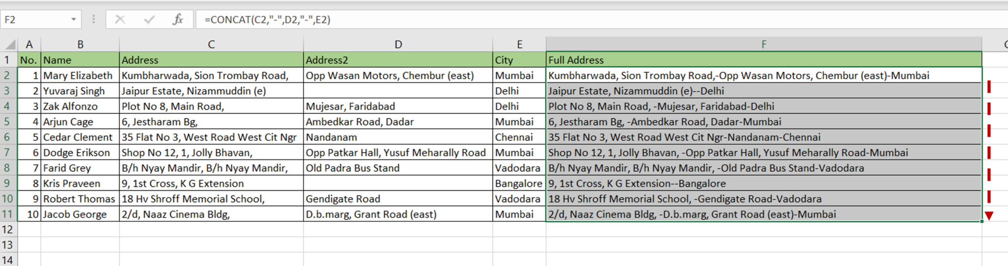 How To Combine 3 Columns In Excel | SpreadCheaters