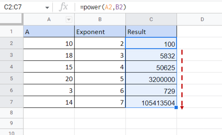 How To Do Exponents In Google Sheets | SpreadCheaters