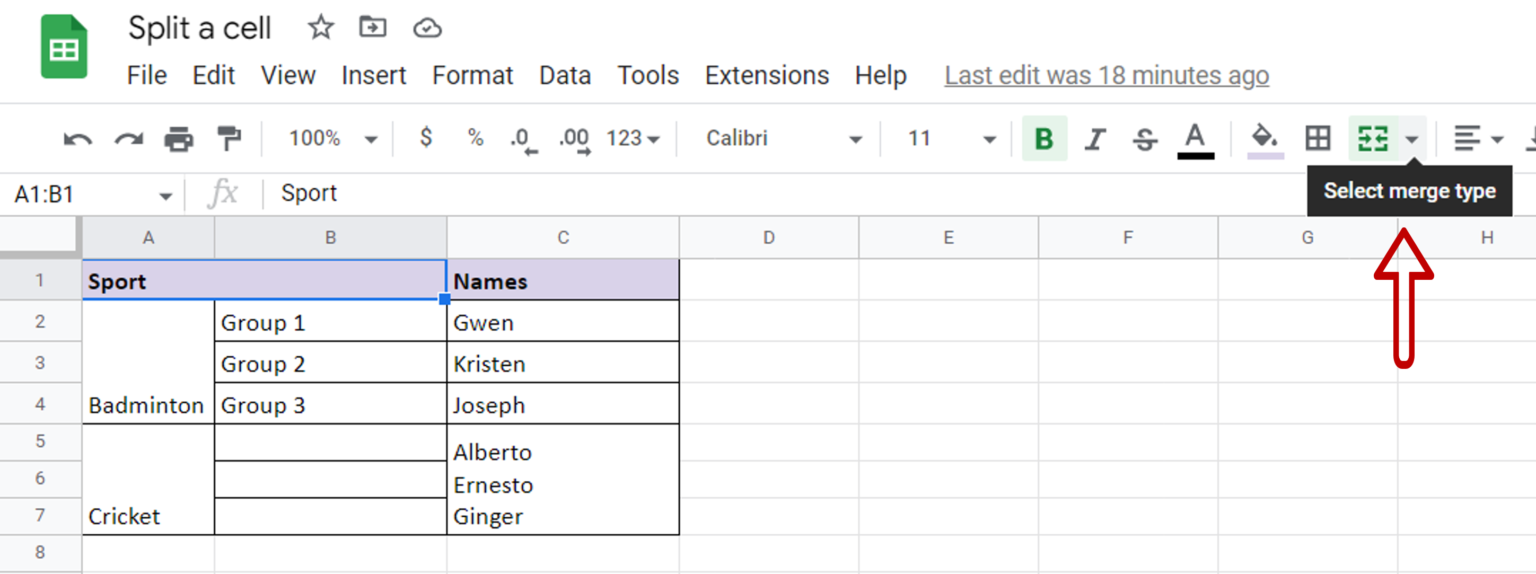 How To Split A Cell In Google Sheets | SpreadCheaters