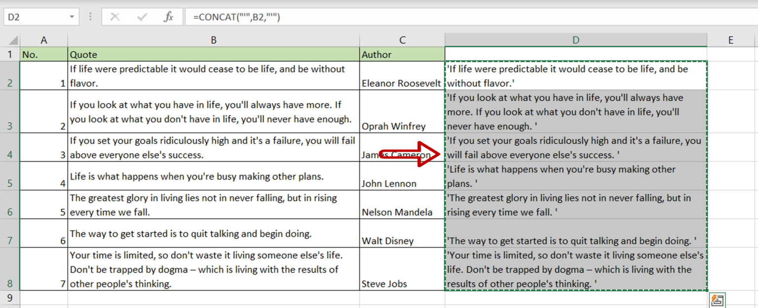 How To Add Single Quotes In Excel