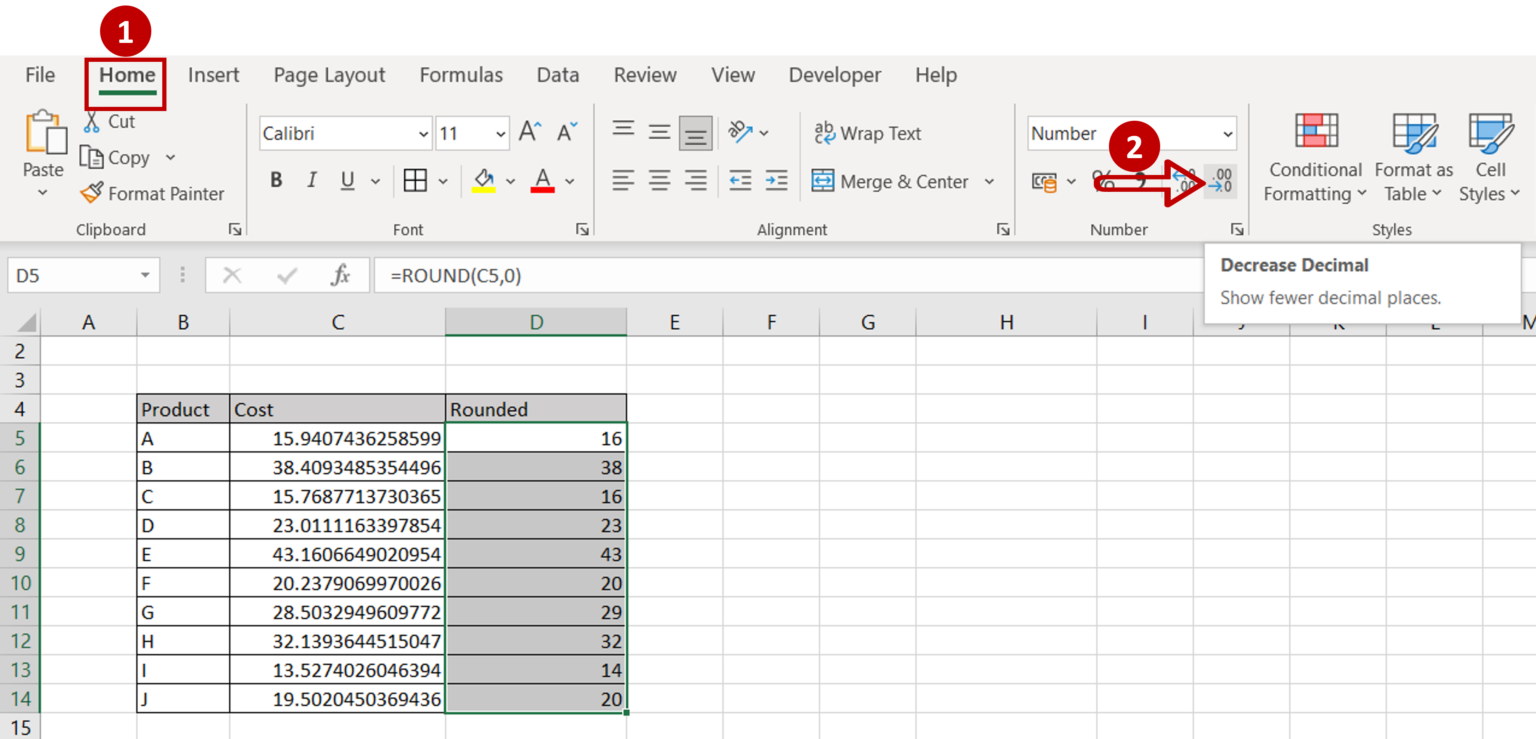 How To Get Rid Of Decimals In Excel | SpreadCheaters