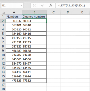 How To Remove The Last Digit In Excel | SpreadCheaters
