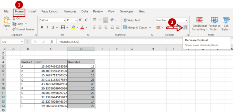 How To Get Rid Of Decimals In Excel | SpreadCheaters