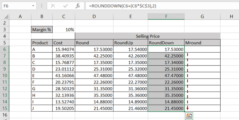 How To Add Rounding To A Formula In Excel | SpreadCheaters
