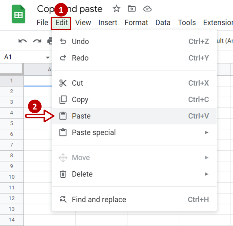 How To Copy And Paste In Google Sheets | SpreadCheaters