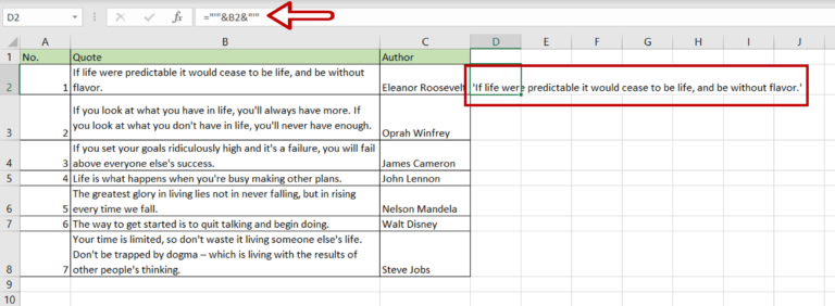 How To Add Single Quotes In Excel | SpreadCheaters