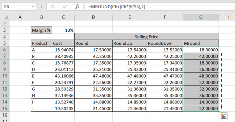 How To Add Rounding To A Formula In Excel | SpreadCheaters