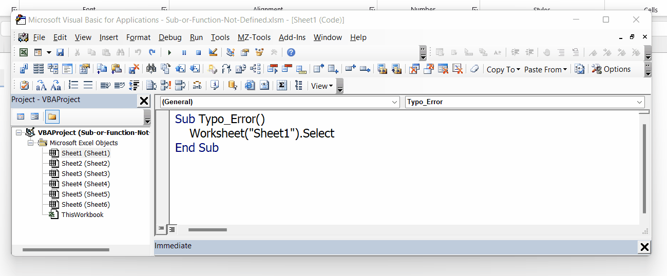 How To Fix Sub Or Function Not Defined Error In Excel VBA | SpreadCheaters