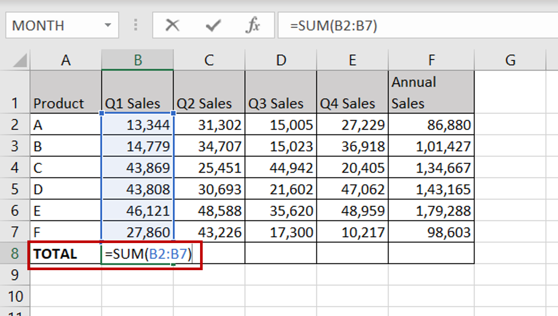 How Do I Add Up A Column In Excel | SpreadCheaters