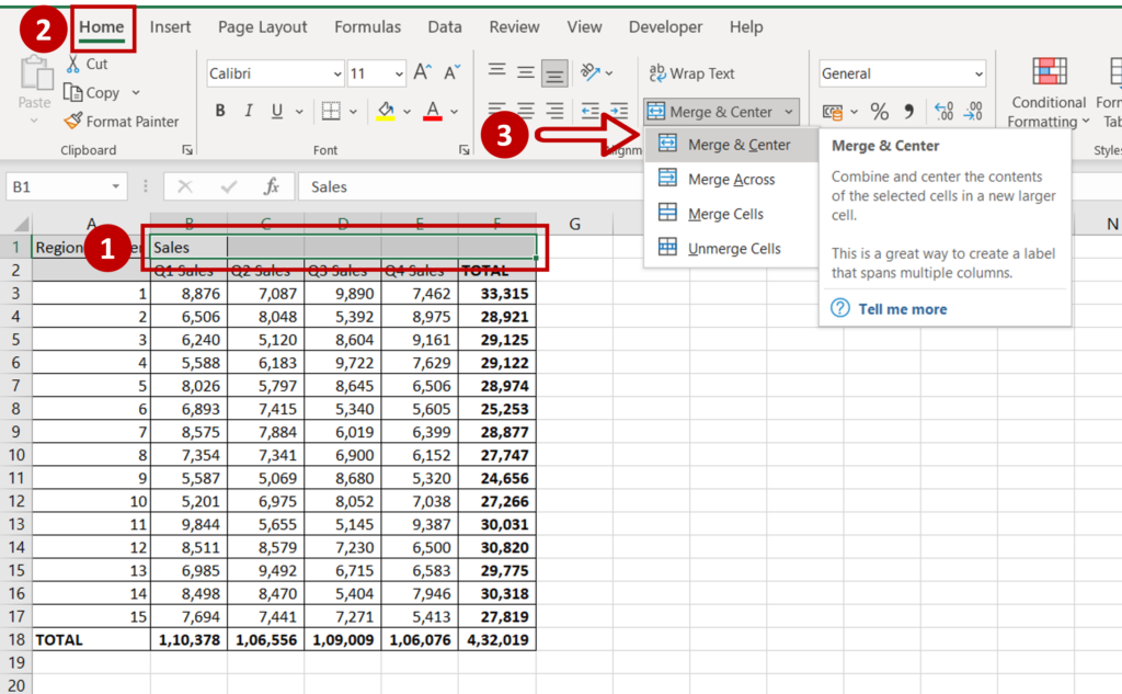 How do you merge and center cells in Excel - SpreadCheaters