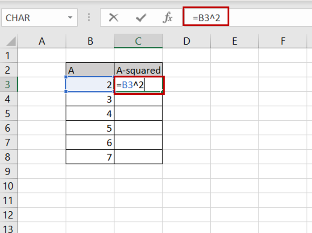 How To Do Squared On Excel | SpreadCheaters