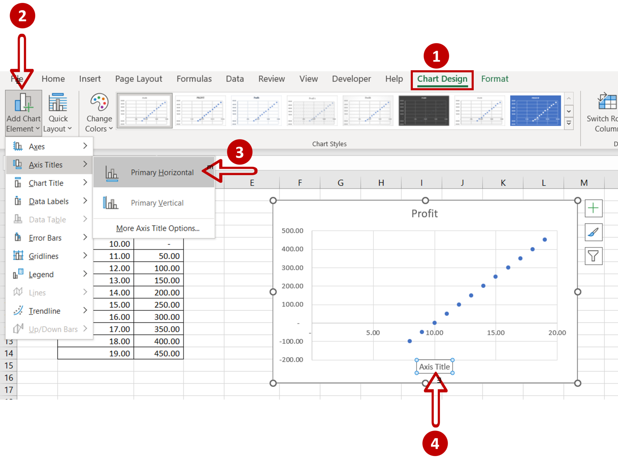 How To Name An Axis In Excel | Spreadcheaters
