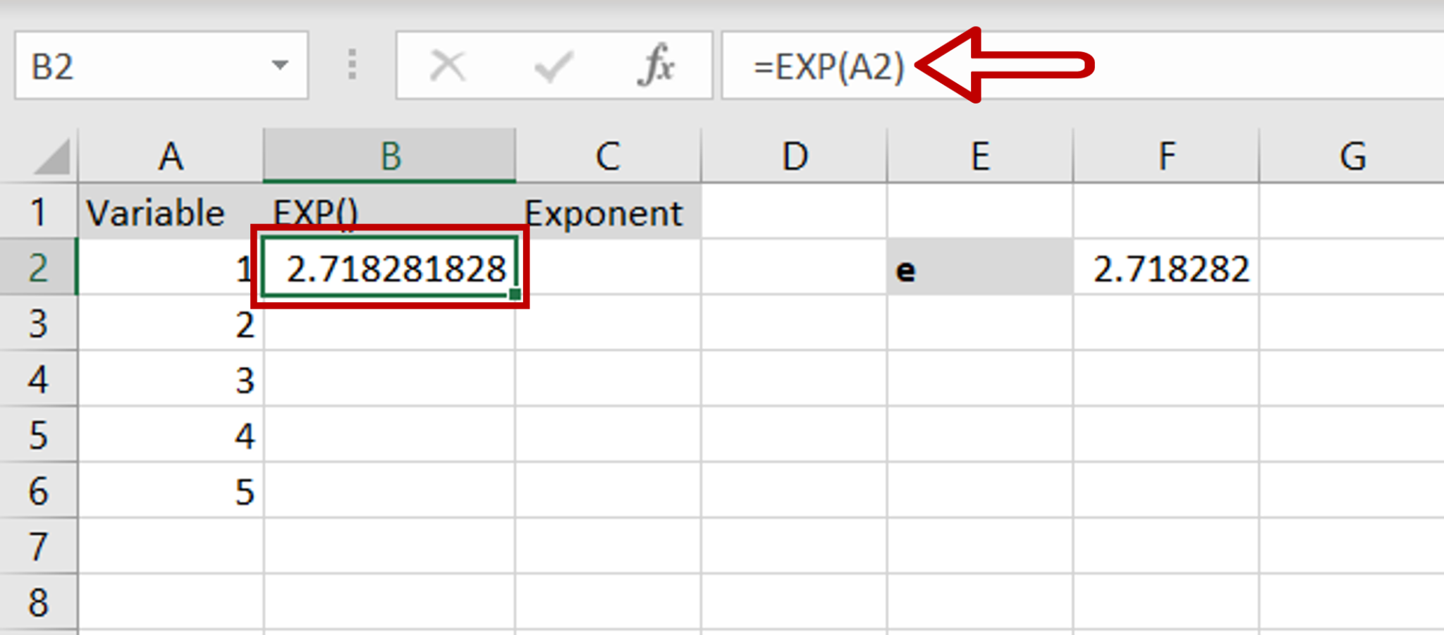 How To Use E In Excel | SpreadCheaters
