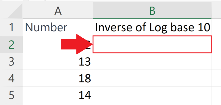 How To Calculate Inverse Of Log Base 10 In Microsoft Excel | SpreadCheaters