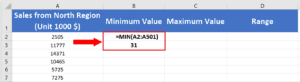 How to calculate range in Excel - SpreadCheaters
