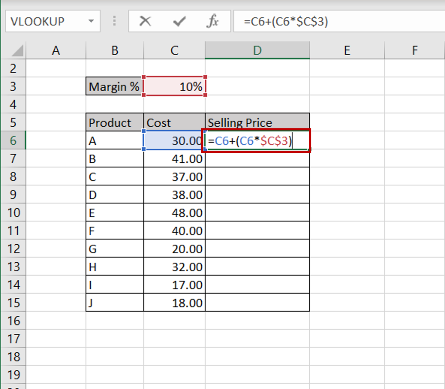 How To Calculate Selling Price From Cost And Margin | SpreadCheaters