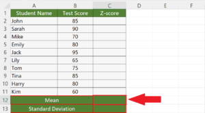 How To Calculate Z-values In Microsoft Excel | SpreadCheaters