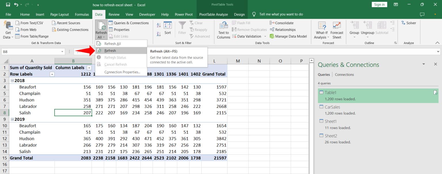 How To Refresh A Worksheet In Excel | SpreadCheaters