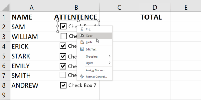 How To Count Checkboxes In Excel Spreadcheaters