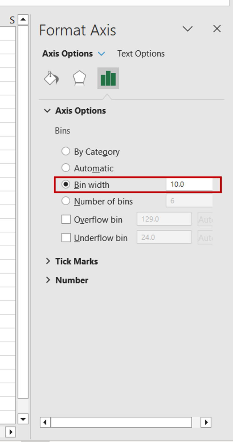 How To Change Bin Size In Excel | SpreadCheaters