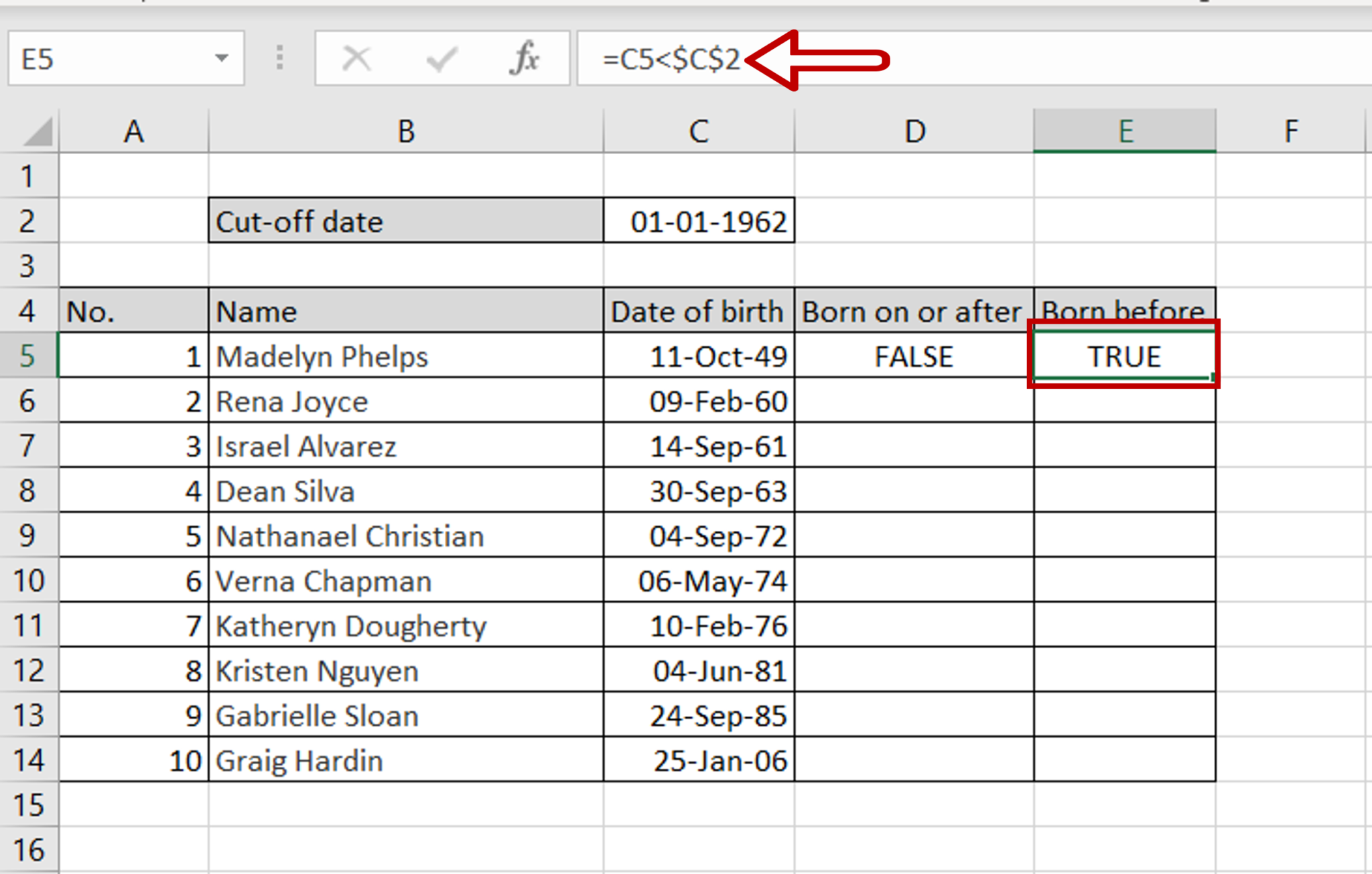 How To Compare Dates In Excel | SpreadCheaters