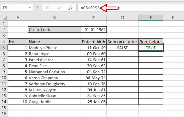 How To Compare Dates In Excel | SpreadCheaters