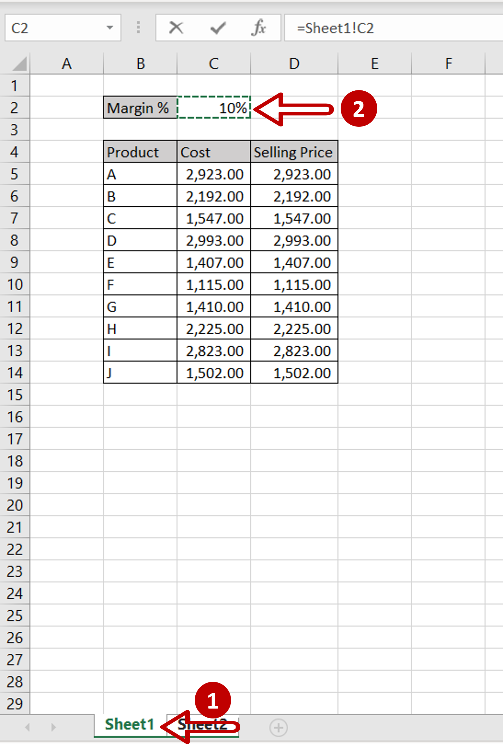 How To Link Cells From One Sheet To Another In Excel | SpreadCheaters
