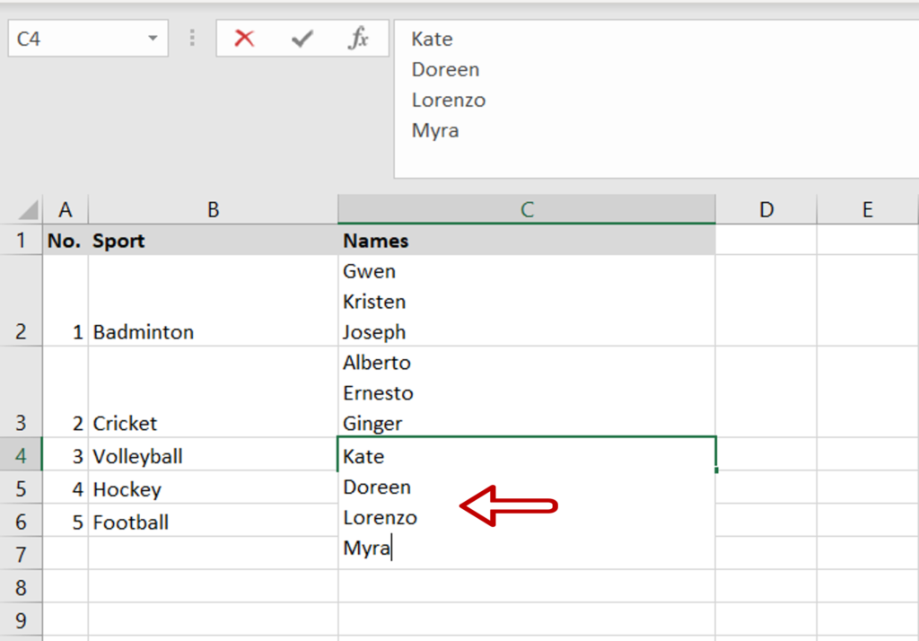How To Make A List Within A Cell In Excel | SpreadCheaters
