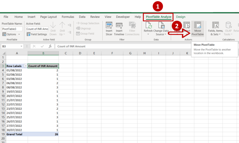 How To Move A Pivot Table In Excel | SpreadCheaters
