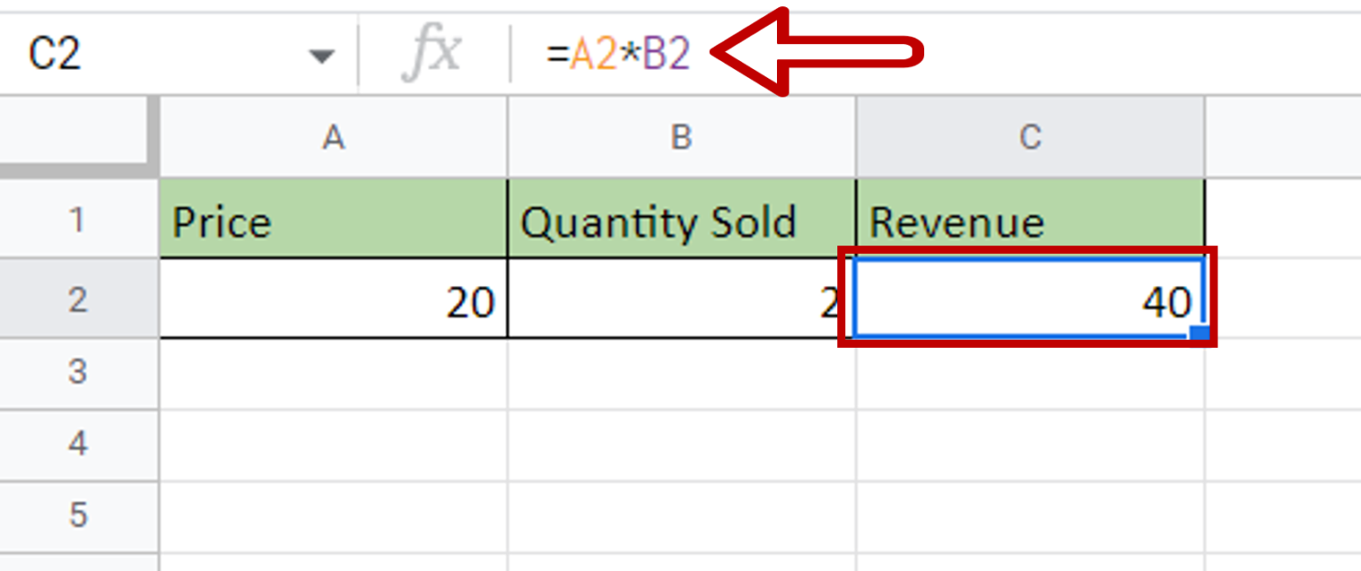 How To Multiply Two Cells In Google Sheets | SpreadCheaters
