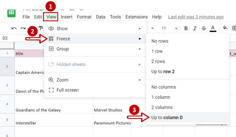 How To Pin Columns In Google Sheets | SpreadCheaters