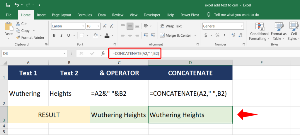 How To Add Text To Cell In Excel | SpreadCheaters