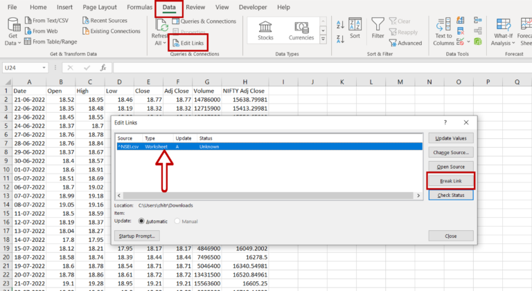How to break external links in Excel - SpreadCheaters