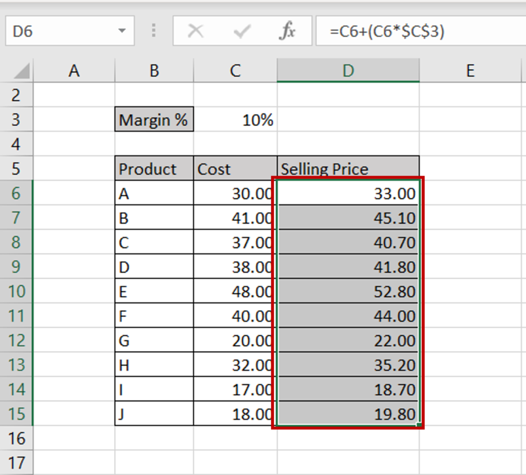 How To Calculate Selling Price From Cost And Margin | SpreadCheaters